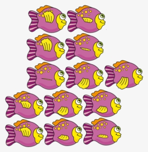A Sample Spritesheet For A Swimming Fish With 13 Frames - Animated Fish ...