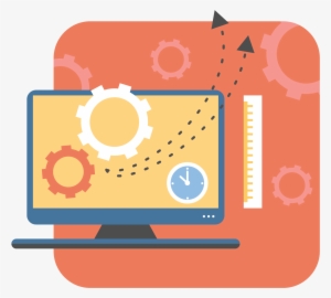 Computer Gears Building Flat - Web Developer Vector - Free Transparent ...