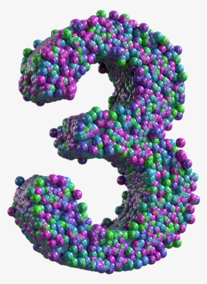 Gold Deco Number Three Png Clipart Image - Transparent Numbers Colorful ...