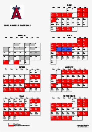 Angels 2011 Schedule Medium - Anaheim Angels Schedule 2017 - Free ...