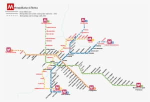 Metro Map Of Rome Full Resolution - Metro Roma - Free Transparent PNG ...