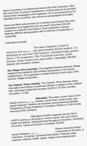 Aaron Leventhal Is A Professional Travel Writer From - Ohio - Free ...