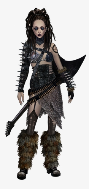 Heavy Metal Female Set - Heavy Death Metal Costume - Free Transparent ...