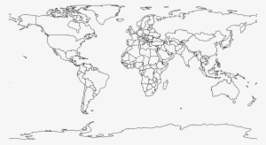 World - Objects - Countries - World Map With Country Boundaries - Free ...