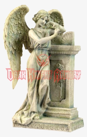 Angel Leaning On A Tombstone Statue - Statues Of Angels With Horns ...