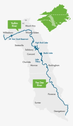 The Yadkin River Is The Principal Hydrological Artery - Map Of Yadkin ...