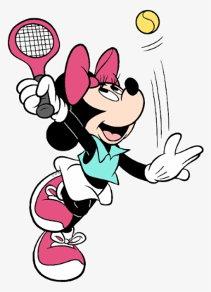More Sports Clip Art - Minnie Mouse Playing Tennis Clipart - Free ...