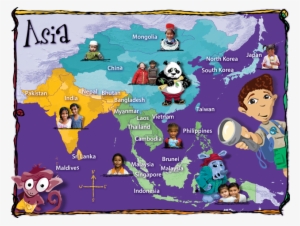 Share This - - Asia Map For Kids - Free Transparent PNG Download - PNGkey