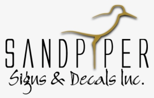 Sandpiper Logo With Dropshadow - Sandpiper Signs - Free Transparent PNG ...