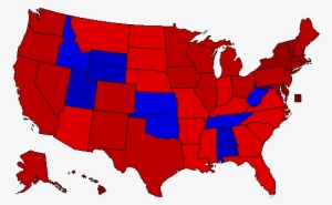 2072 Election By Percentage - Popular Vote Map 2016 - Free Transparent ...