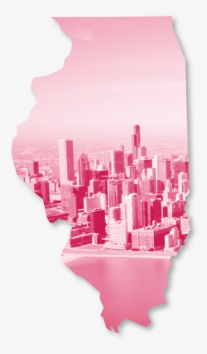 Outline Of The State Of Illinois Framing A Photo Of - Chicago - Free ...