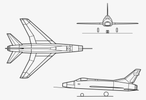 F 100 Super Sabre Blueprint - Free Transparent PNG Download - PNGkey