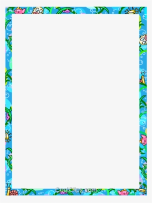 Aquatic Themed Frame Royalty Free Vector Clip Art Illustration - Person ...
