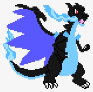 Mega Charizard X - Mega Charizard X Pixel Art - Free Transparent PNG ...
