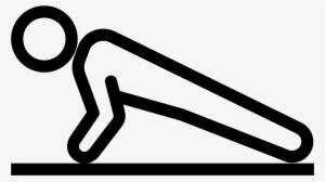 It's A Logo For A Person Doing A Pushup As An Exercise - Push Ups Icon ...