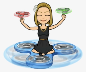 14 Jul - Bitmoji Sitting On Fidget Spinner - Free Transparent PNG ...