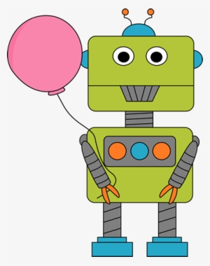 Robot With Balloon - Birthday Robot Clip Art - Free Transparent PNG ...
