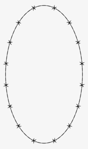 Barbed Wire Clipart Oval - Barbed Wire Oval Border - Free Transparent ...