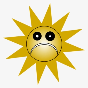 Grumpy Sad Sun Clip Art At Clker - Sad Sun Clip Art - Free Transparent ...