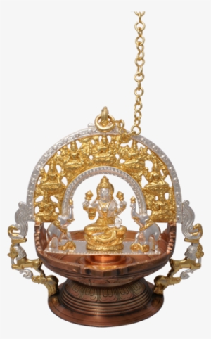 Gold Coated Astalakshmi Hanging Lamp With Chain - Locket - Free ...