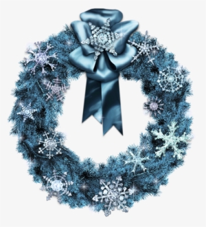 Christmas Wreath Png - Blue Clip Art Christmas Wreath - Free ...