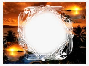 Photo Frame - Tropical Sunset - Sunset Photo Frame Png - Free ...