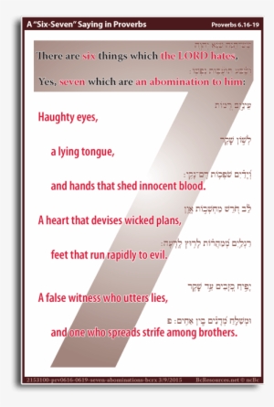 A 'six-seven' Saying In Proverbs - Proverb - Free Transparent PNG ...