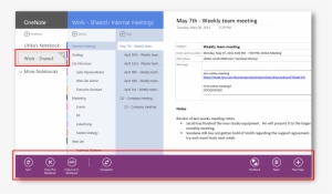 Notebook App Bar - Onenote Menu Bar - Free Transparent PNG Download ...