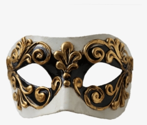 Colombina Black & Gold Italian Mask - Mask - Free Transparent PNG ...