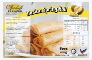 Fatihah Durian Spring Roll - Halal Jakim - Free Transparent PNG ...