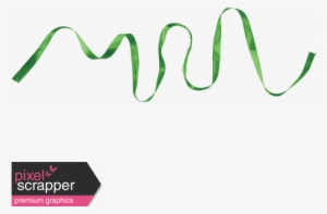 Green Curly Ribbon - Digital Scrapbooking - Free Transparent PNG ...