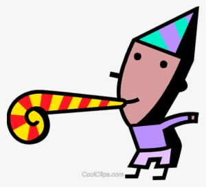 Birthday Boy And Noise Maker Royalty Free Vector Clip - Vector Graphics ...