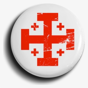 Jerusalem Cross Button - Vatican Symbol Cross - Free Transparent PNG ...