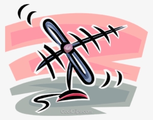 Tv Antenna Royalty Free Vector Clip Art Illustration - Tv Antenna ...