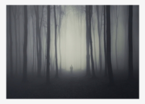Spooky Forest Scene With Ghost On A Path Poster • Pixers® - Poster ...