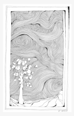 Little Snowball Tree Pen & Ink Art - Pintura Dibujo Artes Visuales ...