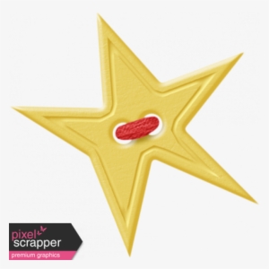 Yellow Star Button - Craft - Free Transparent PNG Download - PNGkey