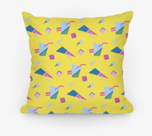 Yellow 80s/90s Pattern Pillow - 1990s - Free Transparent PNG Download ...