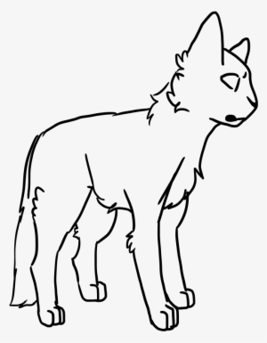 Standing Fluffy - Line Art - Free Transparent PNG Download - PNGkey