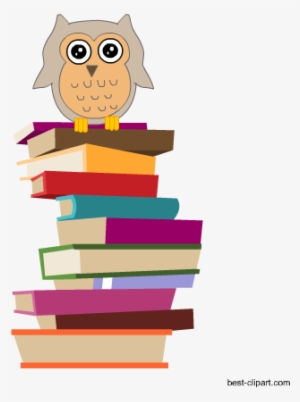 Owl Sitting On A Pile Of Books Free Clipart Image - Clip Art - Free ...