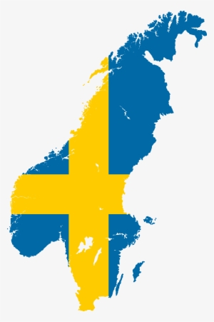 Flag Map Of Sweden - Sweden Map And Flag - Free Transparent PNG ...
