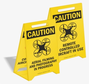 Caution Aerial Filming And Photography Drone Floor - Smartsign By Lyle ...