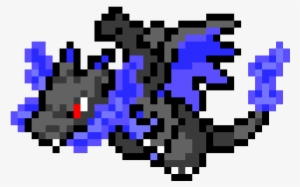 Mega Charizard X Sprite Pokemon Perler Bead Pattern - Mega Charizard X ...
