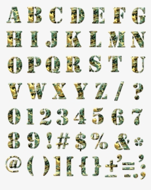 Printable Camo Letters - Free Transparent PNG Download - PNGkey