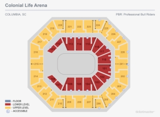 Legend - Colonial Life Arena Seating With Seat Numbers - Free ...