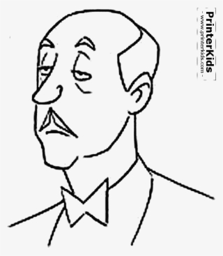 Person Outline Coloring Page - Alfred Coloring Pages - Free Transparent ...