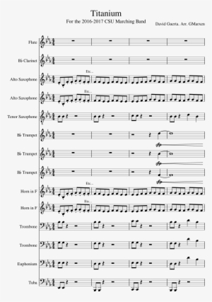 Titanium Sheet Music Composed By David Guerta - Violin - Free Transparent PNG Download - PNGkey