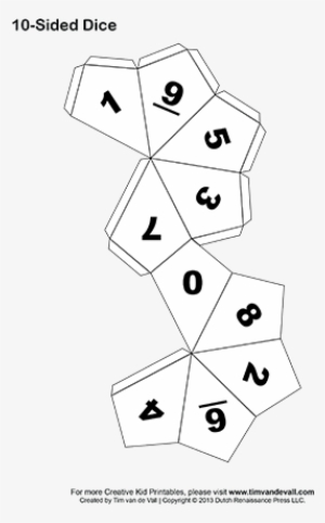 Templates For Making Your Own 6, 10, And 12 Sided Dice - Origami 10 ...