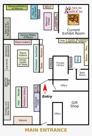 Map Of The Exhibit Locations At The Museum - Number - Free Transparent ...