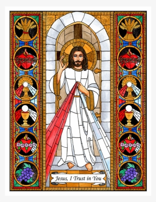 Divine Mercy - Stained Glass - Free Transparent PNG Download - PNGkey